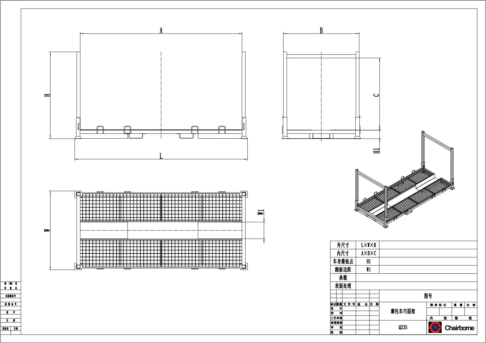 Galvanized Motorcycle Metal Storage Pallet Rack Folding Stacking Heavy ...