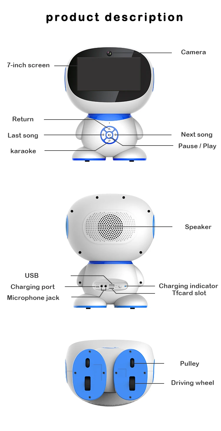 Smart Ai Education Robot For School Kids Moving Talking Robot For Early ...