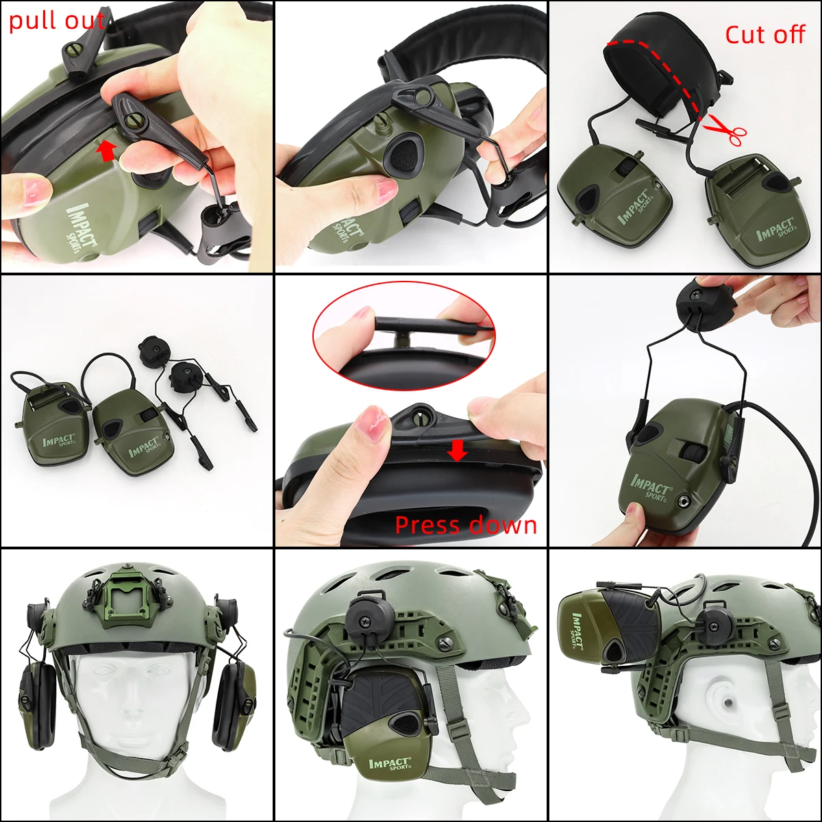 TS TAC-SKY Tactical Helmet ARC Track Adapter for Electronic Shooting ...