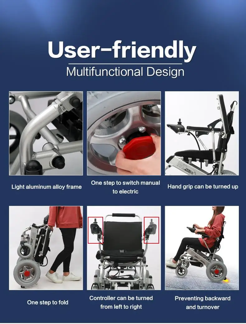 Electronic Folding Handicapped Wheelchair Smart Drive Motoric Smart ...