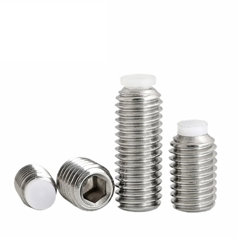 1/4-20 5/16-18 Rubber Nylon Tip Set Screws Plastic Nylon Head Grub ...