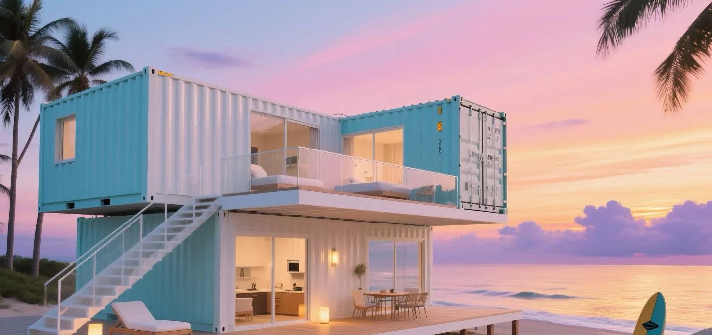 Modern Luxury Hotel Villa Design - 2 Storey Container House