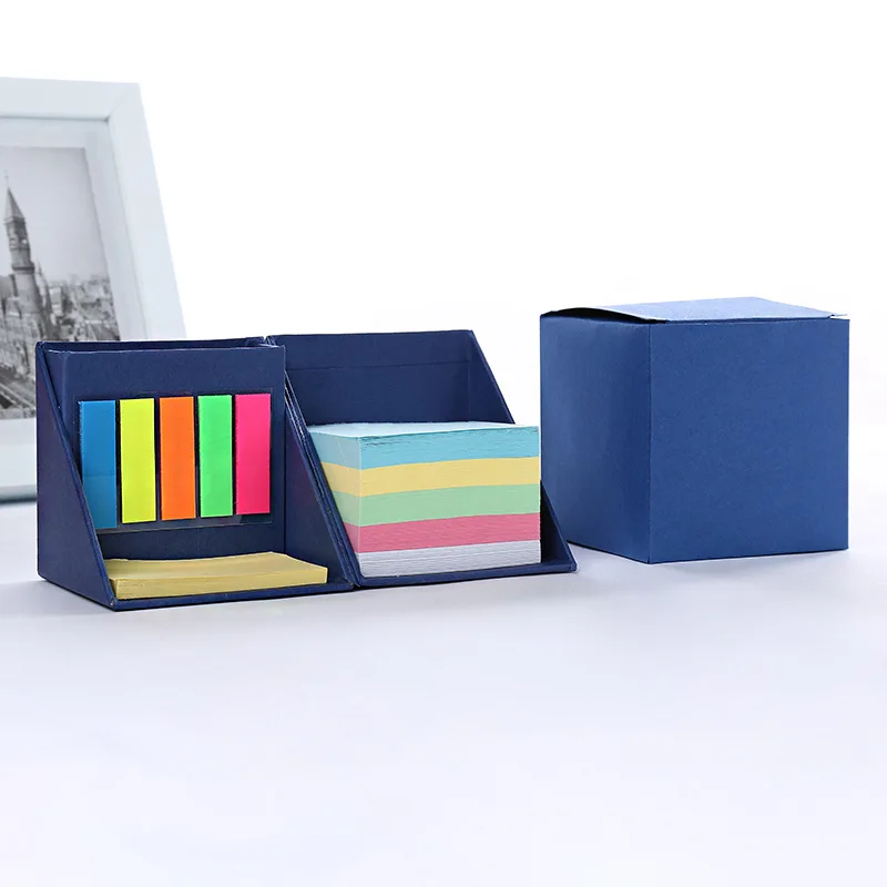 Foldable Cube Memo Pad Box,Multi-function Sticky Note Set With Pen ...