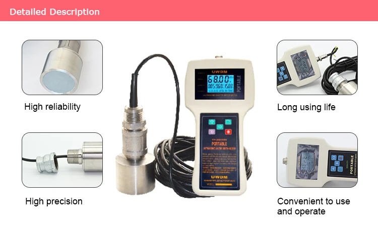 Holykell OEM Water Depth Meter Portable Ultrasonic Echo Sounder Sensor ...