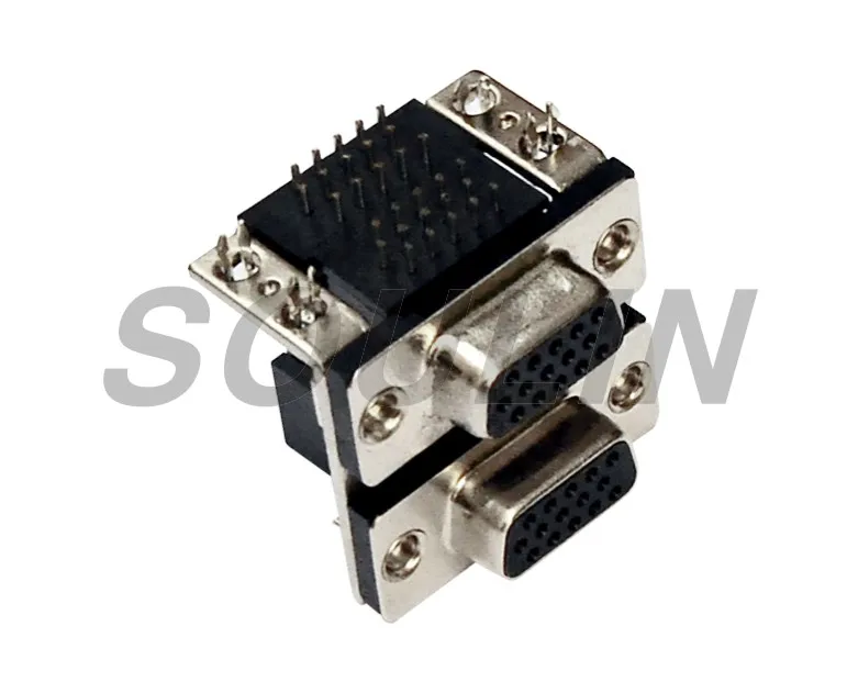 D-sub De 15 25 26 37 44 Pin Dual D-sub Vga Dvi Hembra Conector De Pcb ...