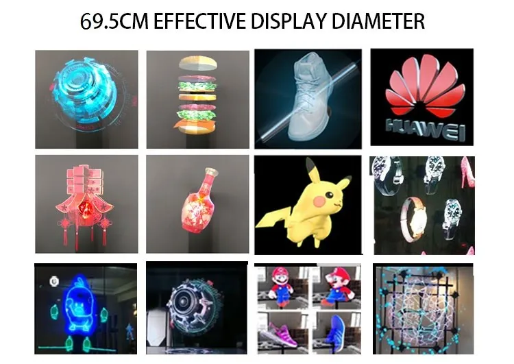 Spinning Professional Holographic Projector Led Hologram 3d Display Fan ...