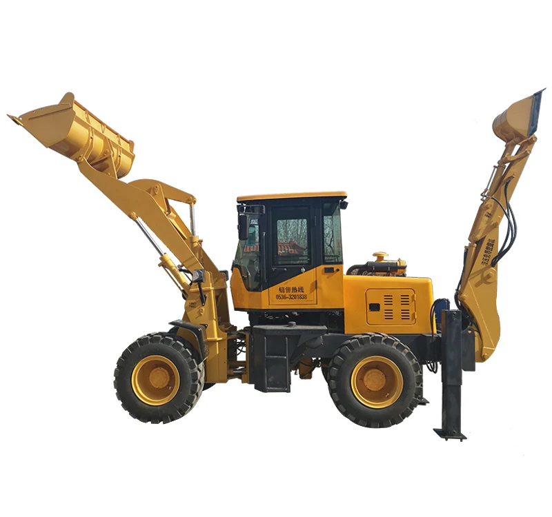 Mini Wheel Excavator Multifunction Excavators 4wd Backhoe Loader - Buy ...
