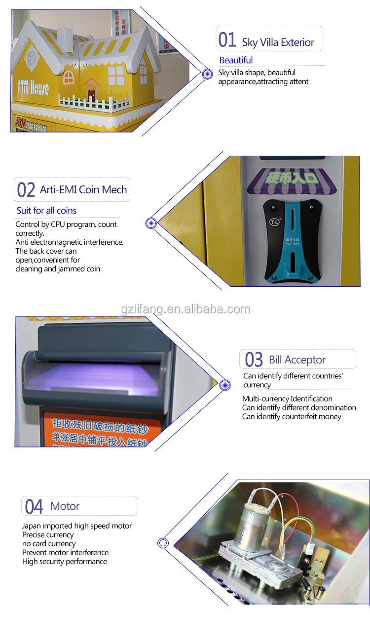 Factory Hot Sale Arcade Prize Vending Game Atm Coin Bank Token ...