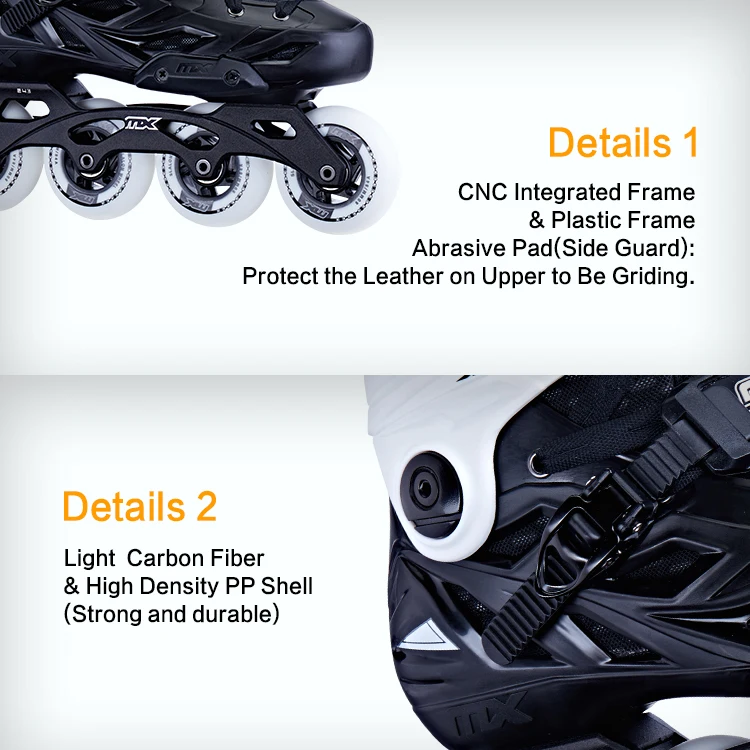 Aggressive Inline Skates Professional Four Wheels 76mm 80mm Black Seba ...