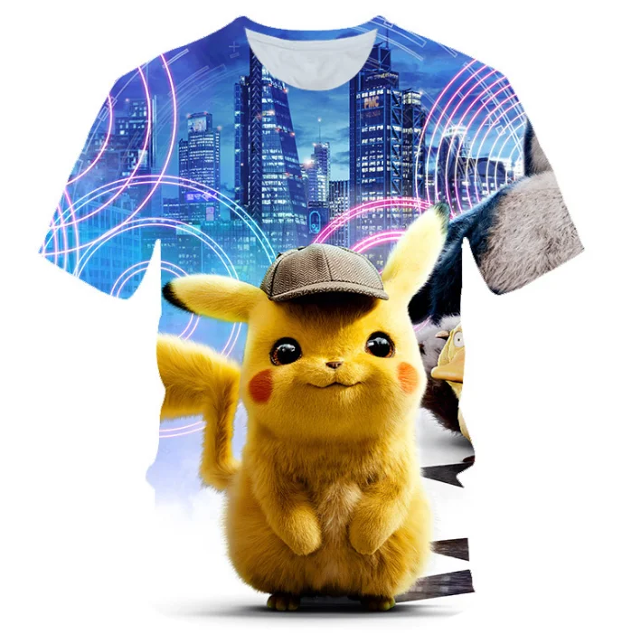 Ufogift Men's 3d Anime Pikashort Sleeve T-shirts Tees Pokemoned Pocket ...
