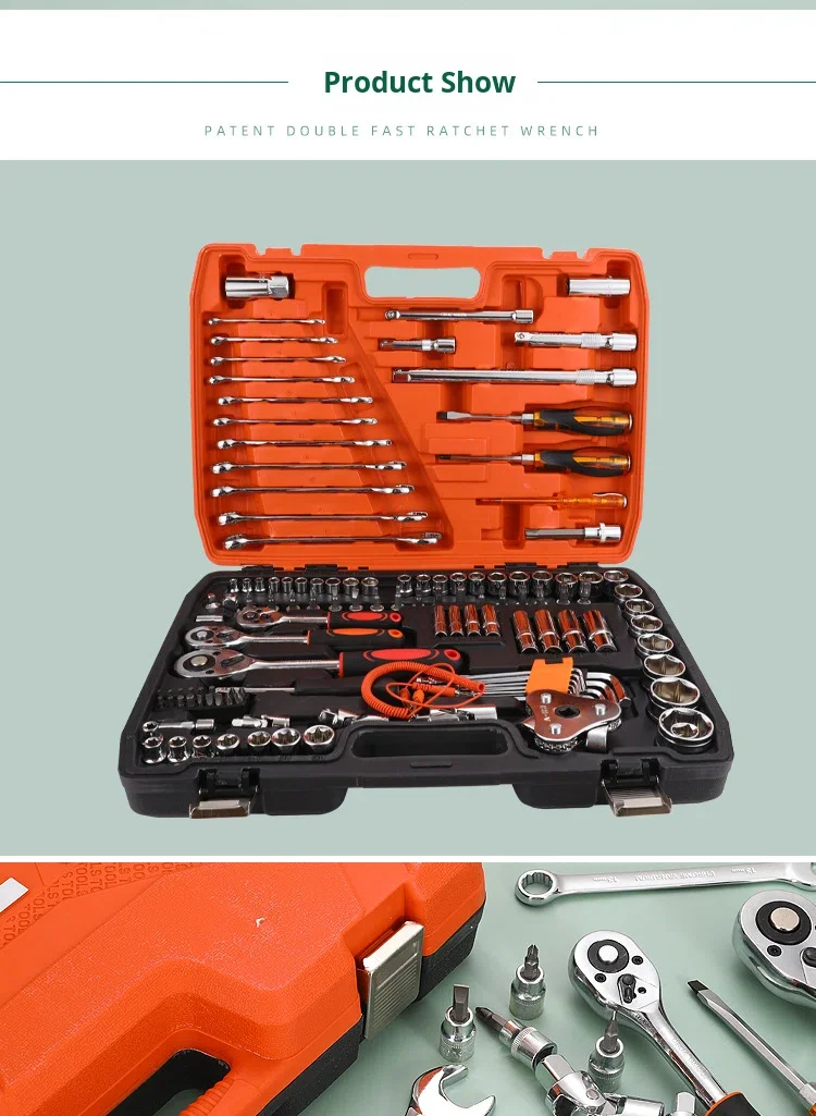121PCS Auto Repair Tool Set Multifunction Socket Wrench Combination Kit ...