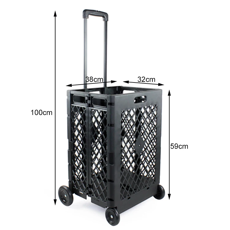 Portable Plastic Heavy Duty Crate Trolley Storage Boxpack And Roll ...