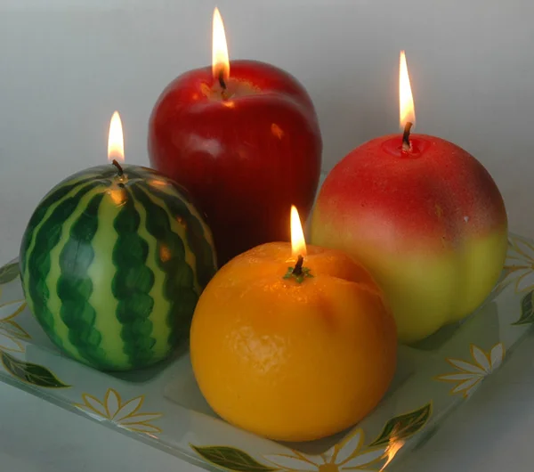 Fancy Fruit Candle Watermelon Apple Orange Wax Scented Candle For Party ...