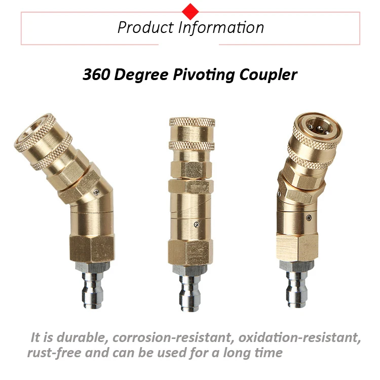 360 Degree Brass Spray Nozzle Tips Swivel Quick Connect Pivot Coupler ...