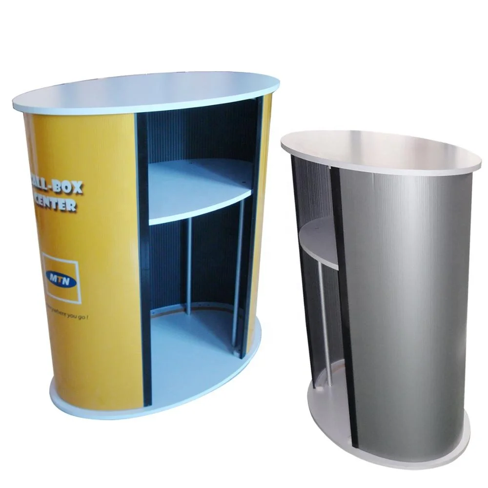 Trade Show Counter Advertising Table with Shelves| Alibaba.com