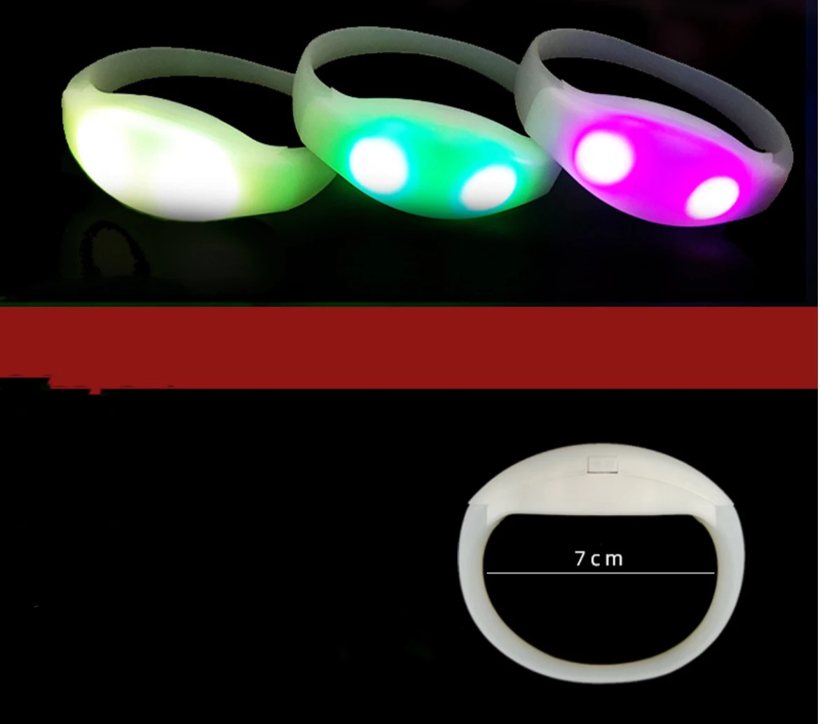 Customized Light Up Sound Activated Led Bracelet Concert Festival ...