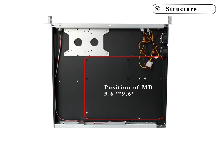 Mini ITX Rack Mount Server Case with LCD - 1U 19inch
