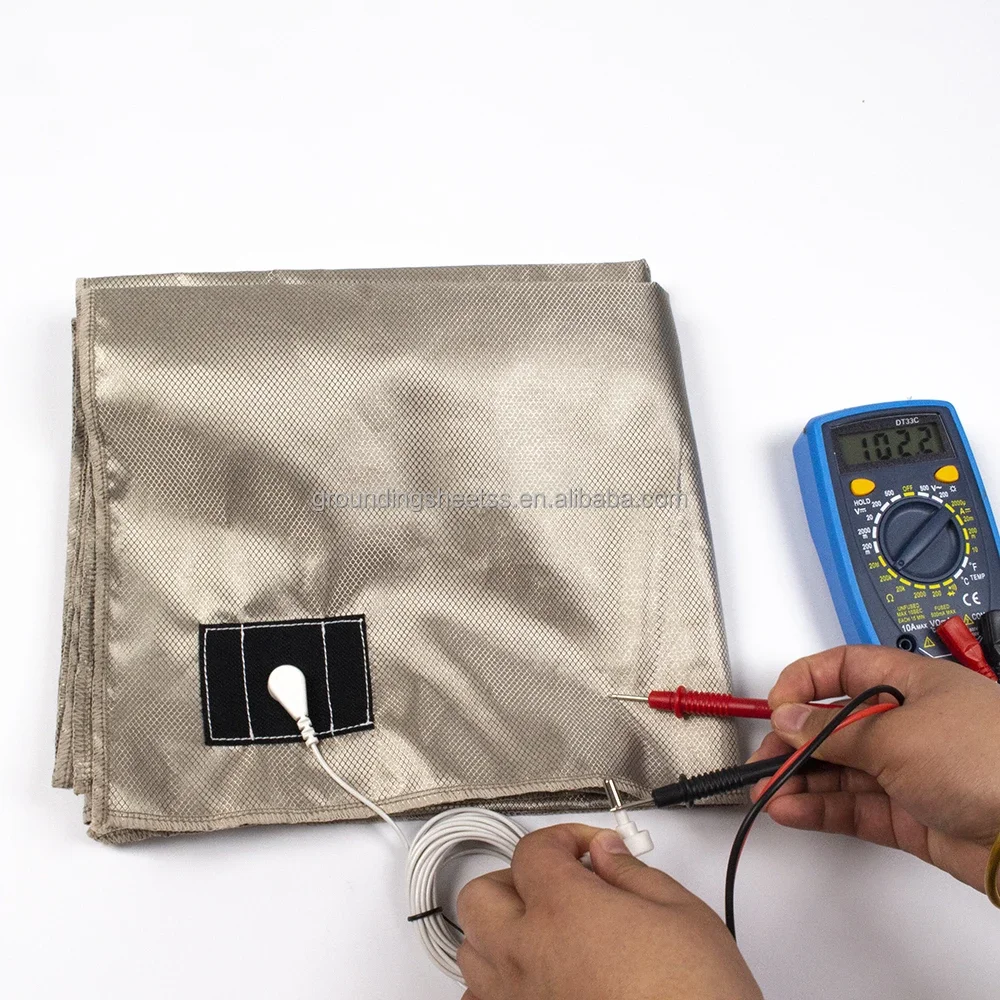 BLOCK EMF Grounding 300tc Nickel Copper Fabric Flat Sheets for Hotel ...