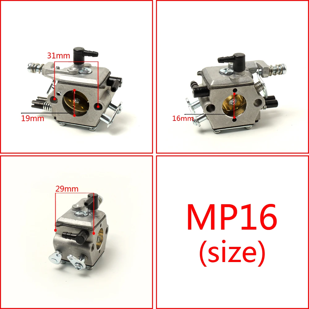 New Carburetor Fit for MP16 MP16-7 45cc 52cc 58cc Chainsaw Carb 2 Stroke Engine 4500 5200 5800 ...