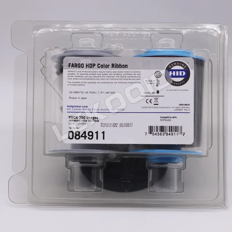 HID Fargo HDP6600 Color Ribbon - 750 Prints YMCK Original