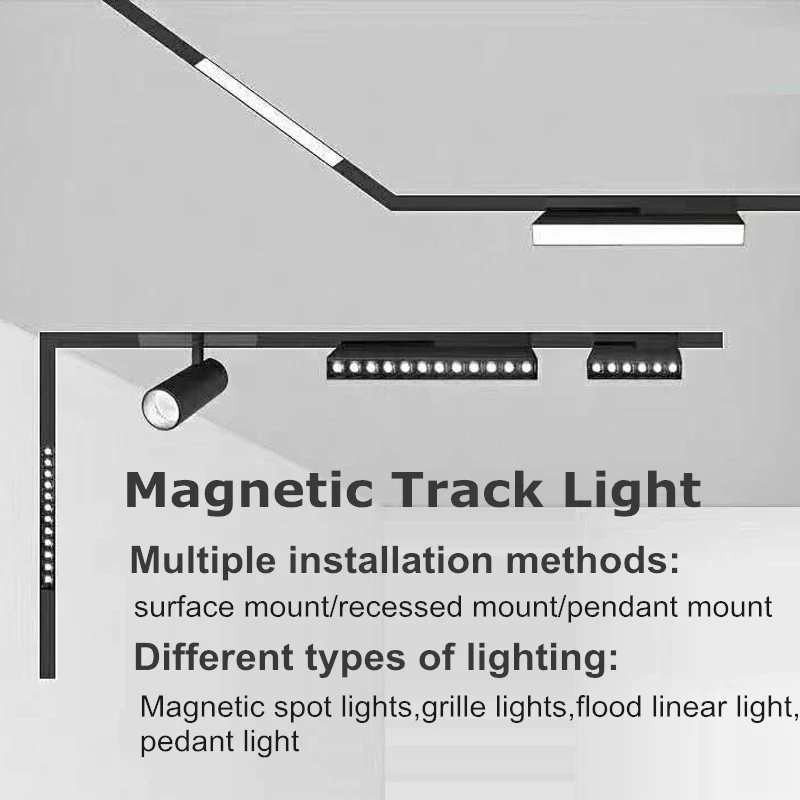 Led Magnet Track Light System Magnetic Led Lighting Magnetic Track 2.4g ...