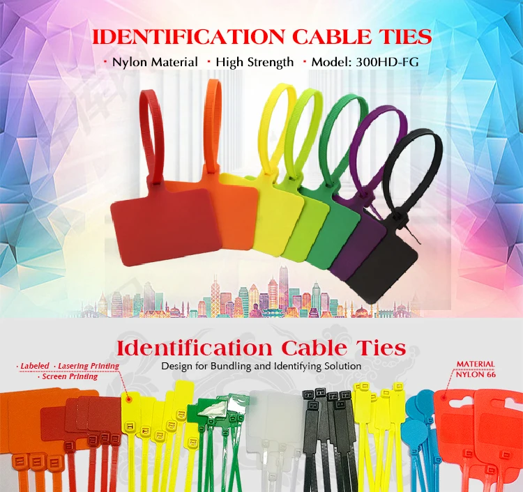 Big Cable Tie Tag - 76x51mm, 12 Inch Tie Length, 75kg Strength
