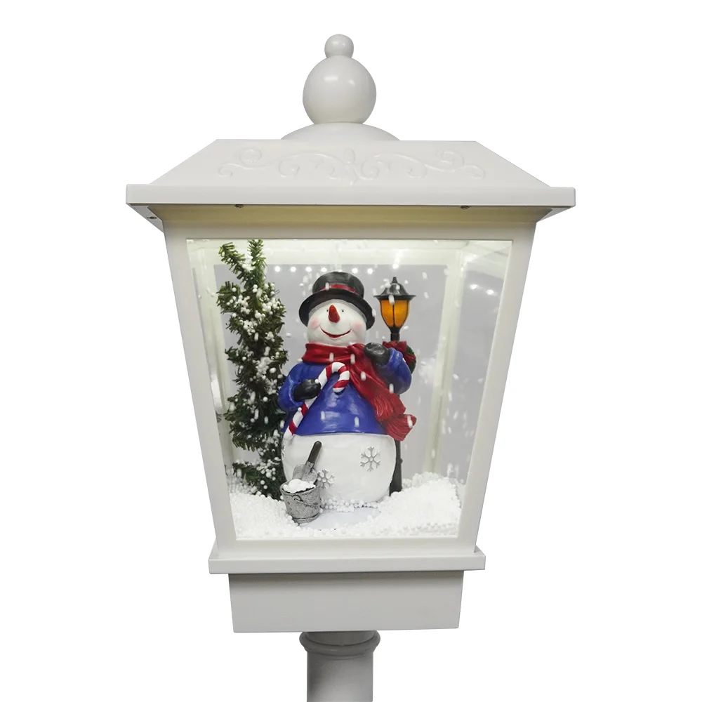 Wholesale Xmas Snowman Scene Street Lamp Post LED Light