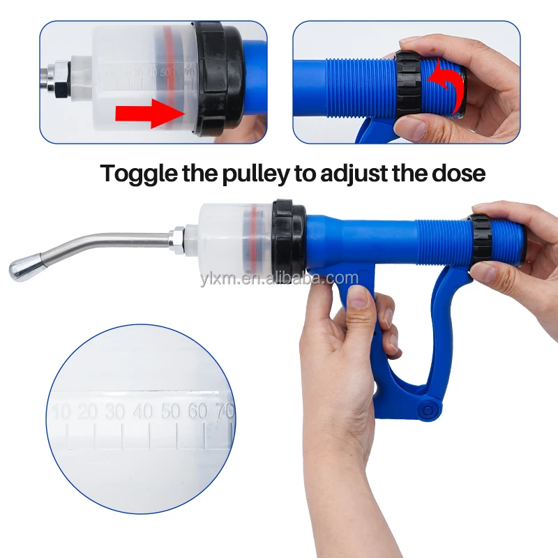 70ml Automatic Plastic Drenching Gun for Livestock Medicine