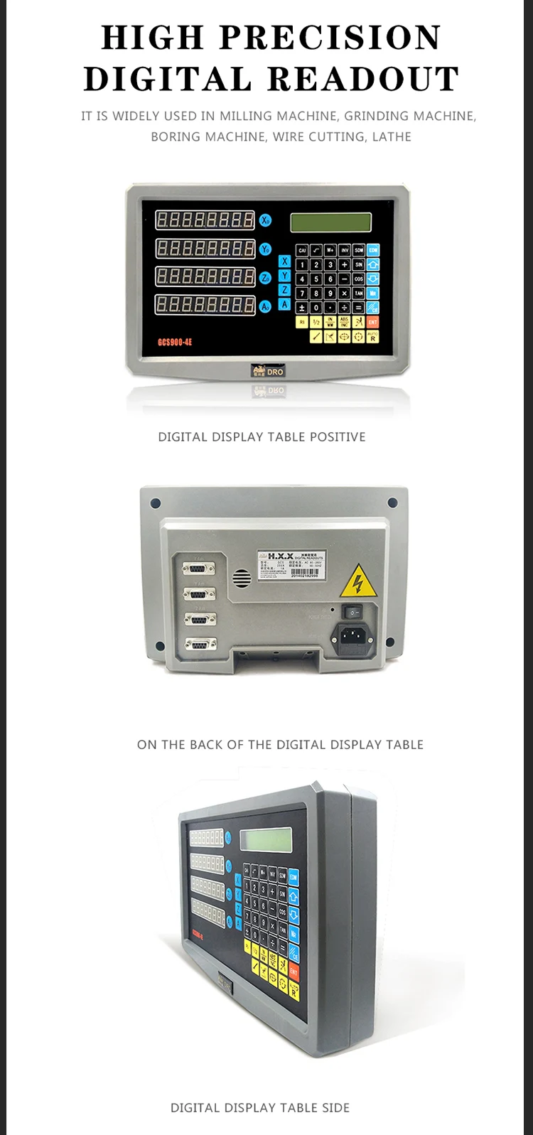 High Accuracy 4 Axis Digital Readout Dro For Lathe / Milling Machines ...