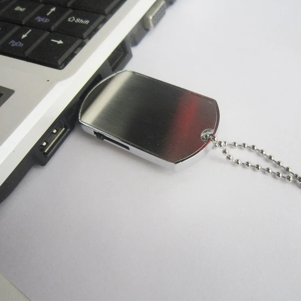Custom Logo 2.0 Usb Dogtag Memory Stick 1gb-32g Silver Metal Military ...