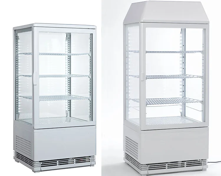 98l-2 Mini Glass Door Showcase Refrigerator Chiller Beverage Can Cooler ...