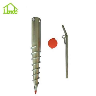 No Dig Ground Anchor Ground Screw With Cap Quick And Easy Pole Mounting ...