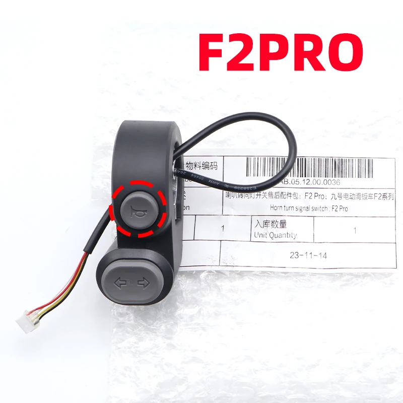 Original Horn Turn Signal Switch For Ninebot F2 F2plus F2pro Electric ...