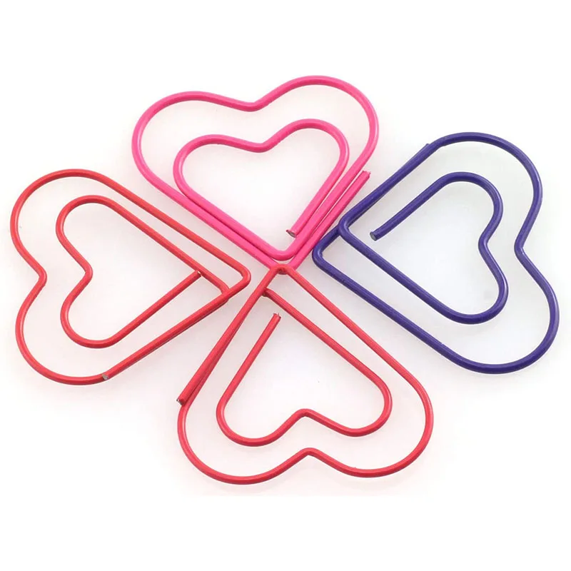 Cute Funy Multi Color Paper Clip Collectors - Heart Shaped