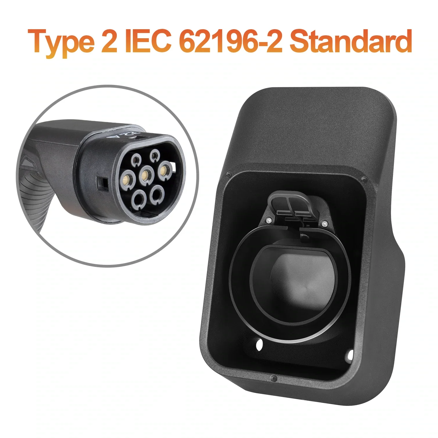 IEC 62196-2 Female Type 2 Plug Holder - EV Charging Dummy Socket