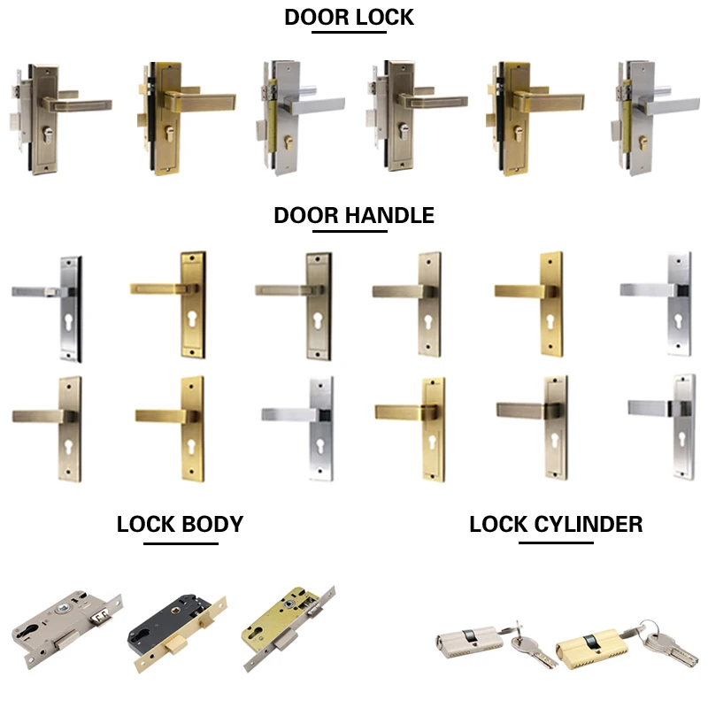 French Zinc Alloy Mortise Door Lock for Fire Wooden Doors