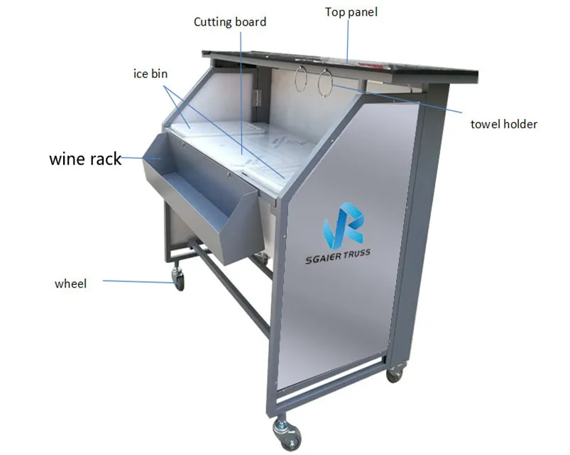 High Quality Portable Bar Counter with Wheels - Perfect for Events