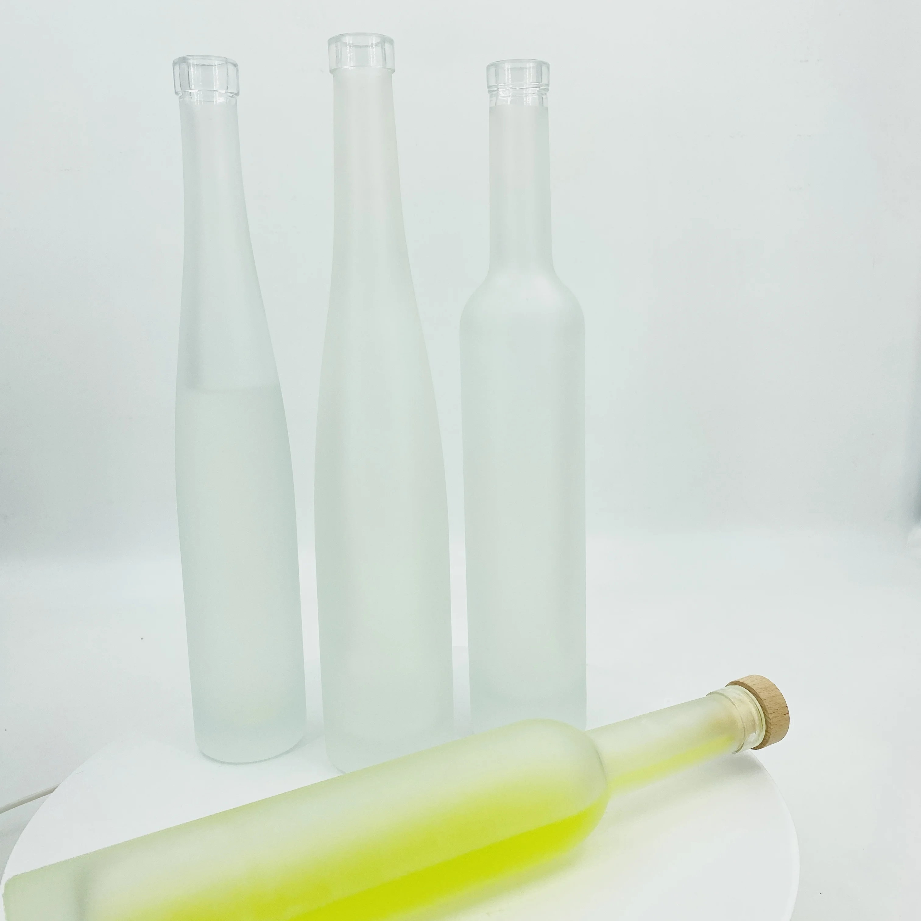 Customizable 375ml Long Neck Bottles Transparent Fruit Liquor Ice Wine ...