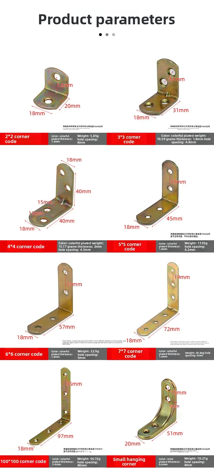 Wholesale L-Shaped 90 Degree Iron Plated Zinc Angle Bracket Thickened ...