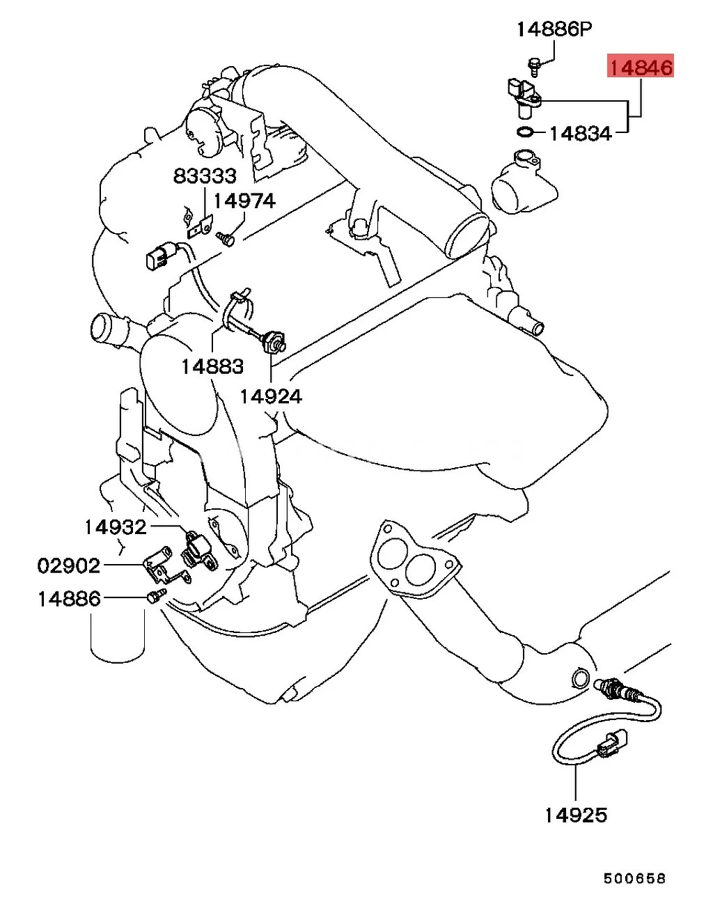 Genuine New Ewtr8a Engine Camshaft Position Sensor Oem Md355407 ...