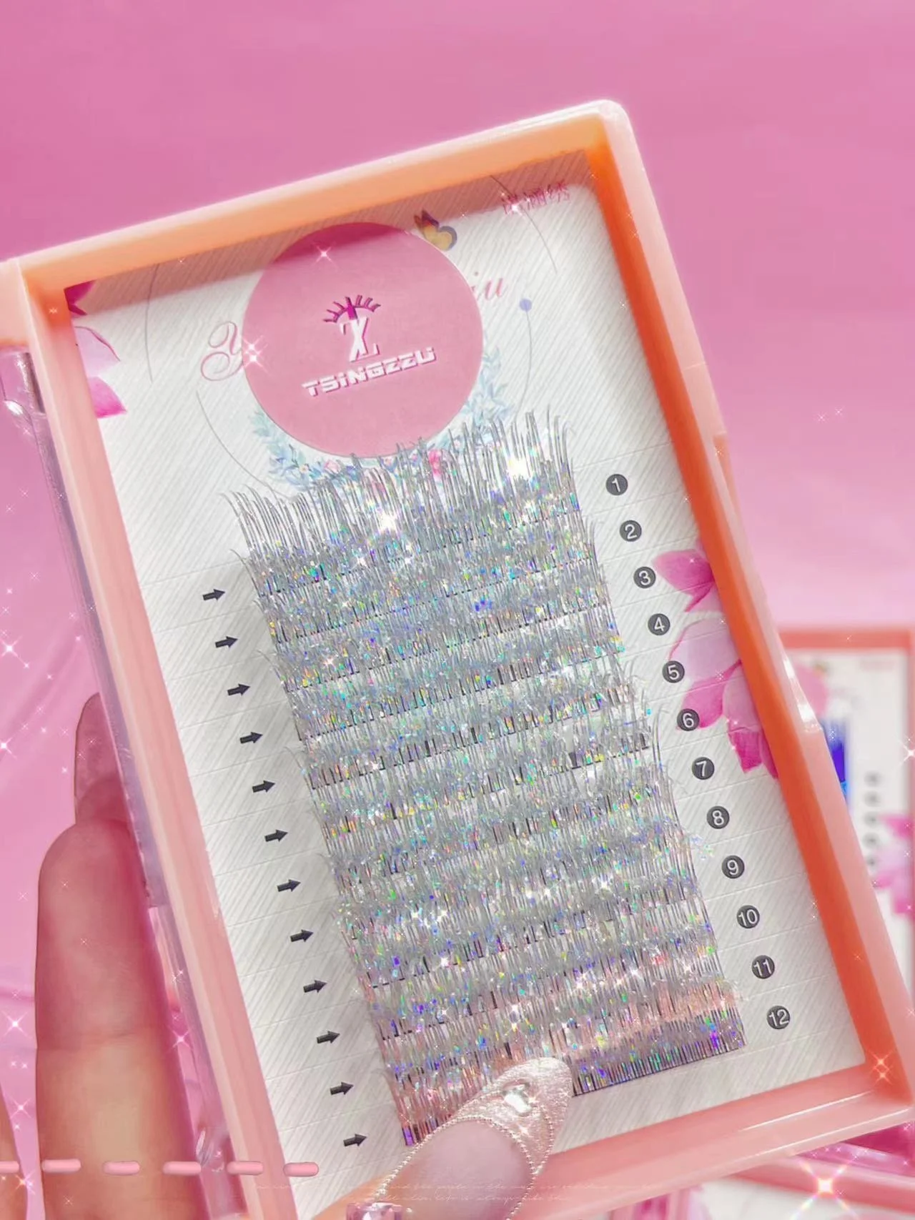 Shiny Colorful Eyelashes - Makeup Tinsel Individual Lashes