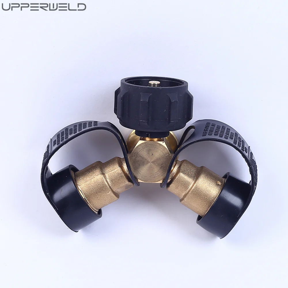 Upper 2-way Y-shunt Adapter With Meter For Propane Tanks For Gas Stove Parts - Buy Gas Hose ...