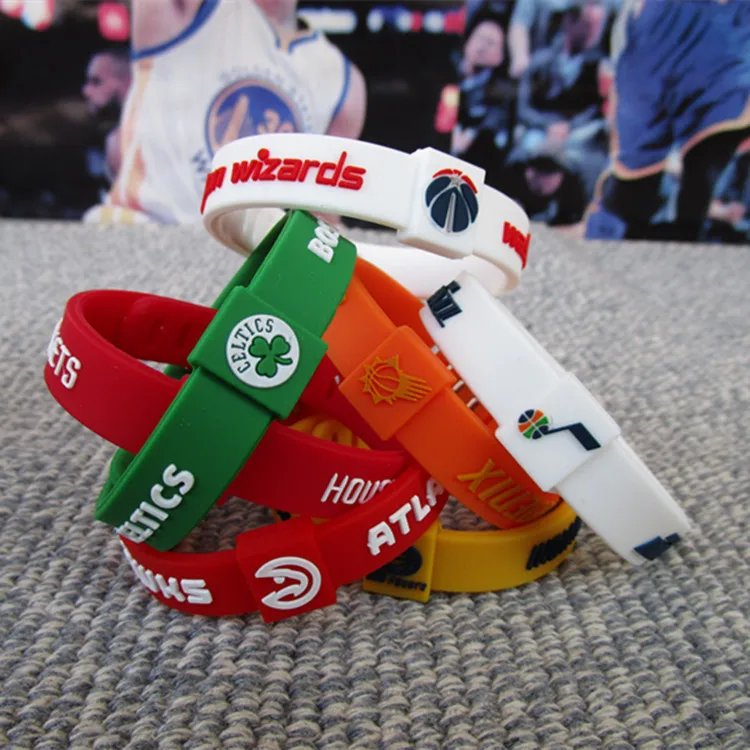 Cheap Wholesale Sports Basketball Team Custom Embossed Bracelet ...