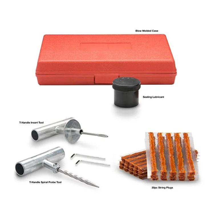 Universal Heavy Duty Tire Repair Kit 51 Piece Repair Punctures And Plug ...