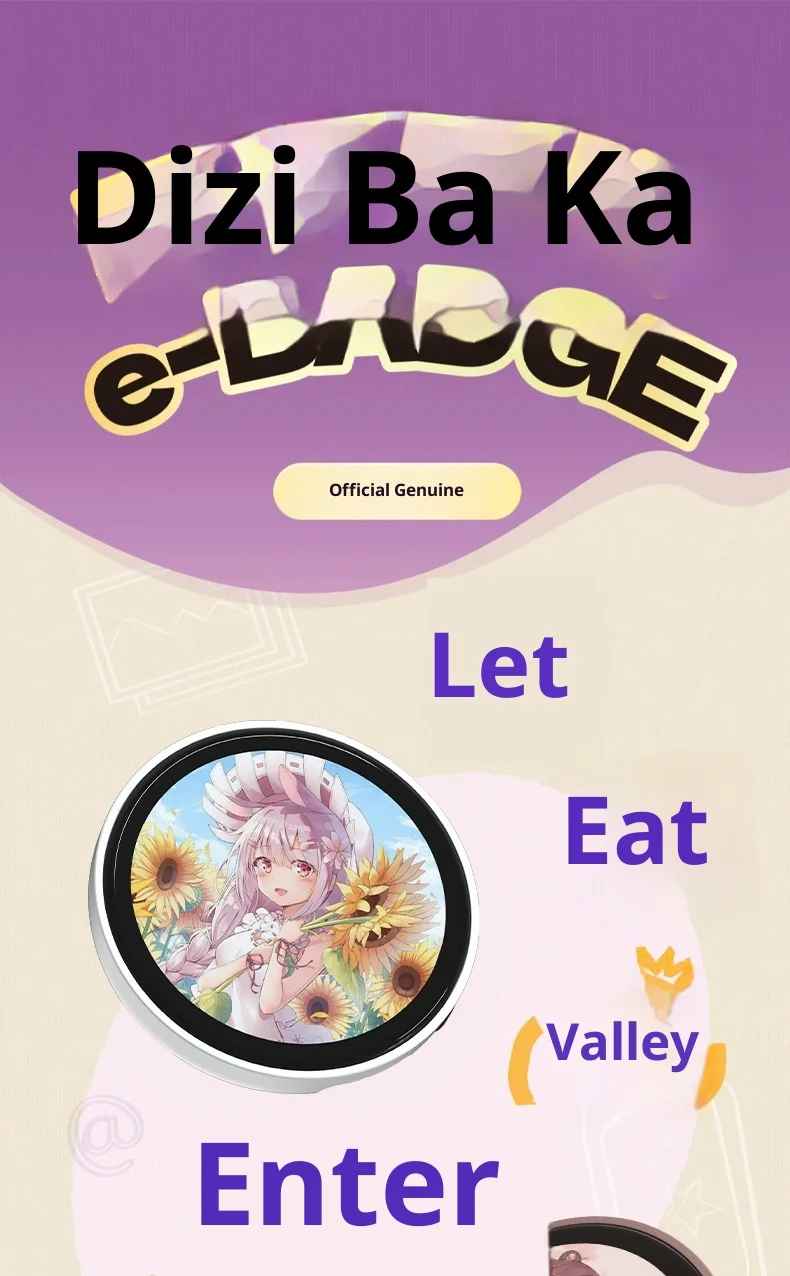 Smart Dynamic E-Badge - 1.85'' IPS Touch Screen Bar Design