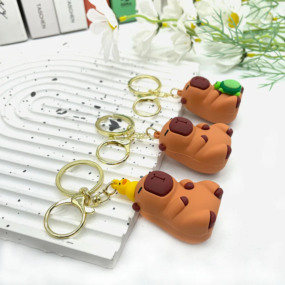Kawaii Capybara Keychains Cute Animal Water Hogs Bag Pendants For Bags ...