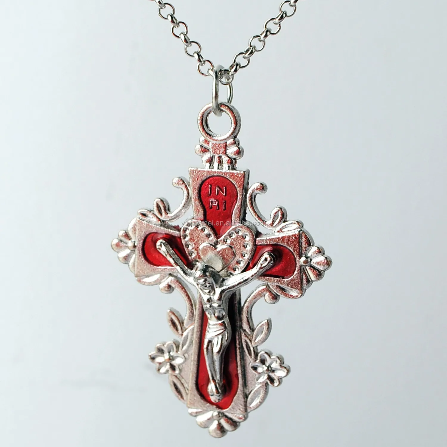 54x34mm Colorful Crucifix With Enamel - Buy Zinc Alloy Catholic ...
