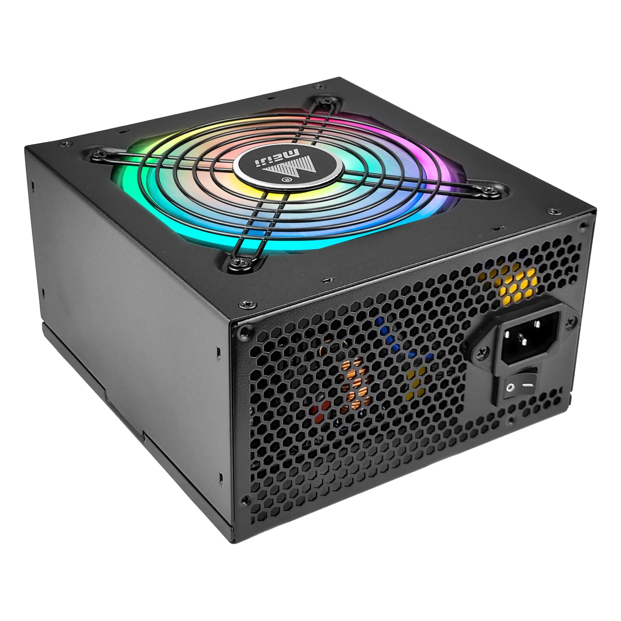 500w 550w Computer Pc Rgb Gaming Power Supply Gold 80puls Full Module ...