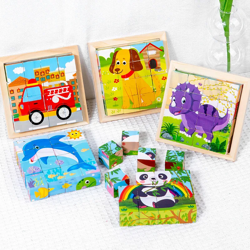 CPC CE EN71 Wooden Six Sided Painting Jigsaw Puzzles Educational Toys| Alibaba.com