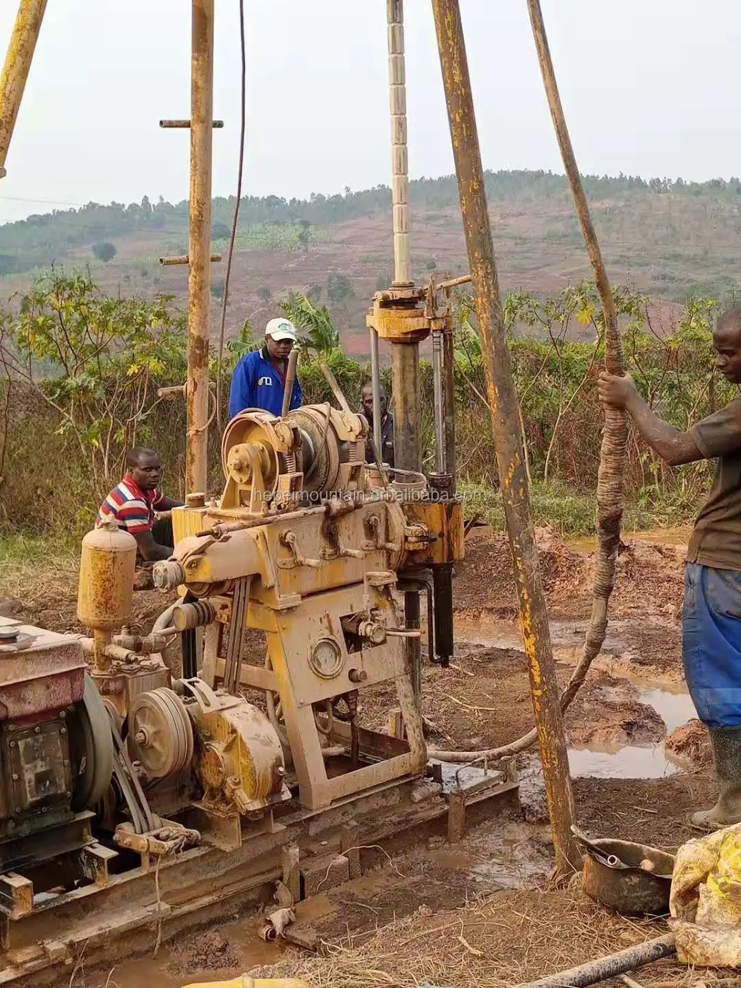 230m Depth Portable Hard Rocks Mine Drilling Rig Machine/rotary ...